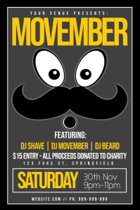 Movember Party Poster Template | PosterMyWall