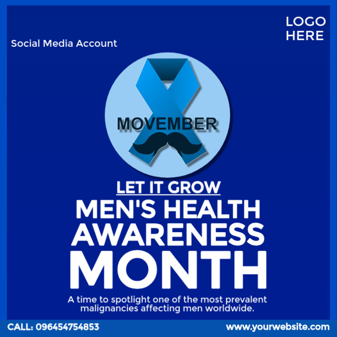 Movember Prostate Cancer Awareness Template | PosterMyWall