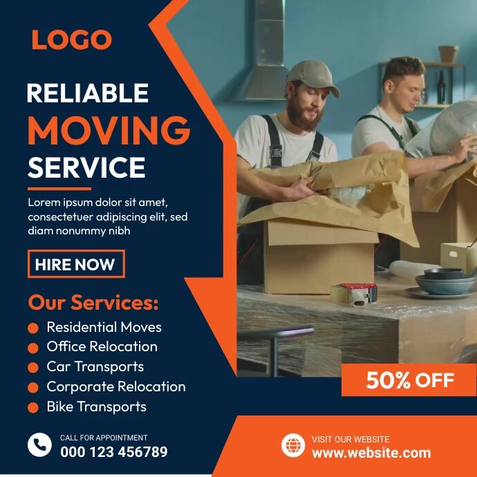 Movers Ad Template | PosterMyWall