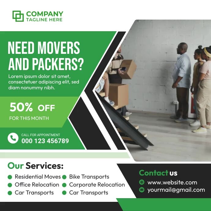 Movers Ad Template | PosterMyWall