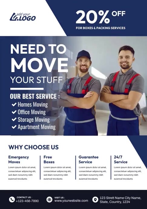Plantilla de Movers Service flyer | PosterMyWall
