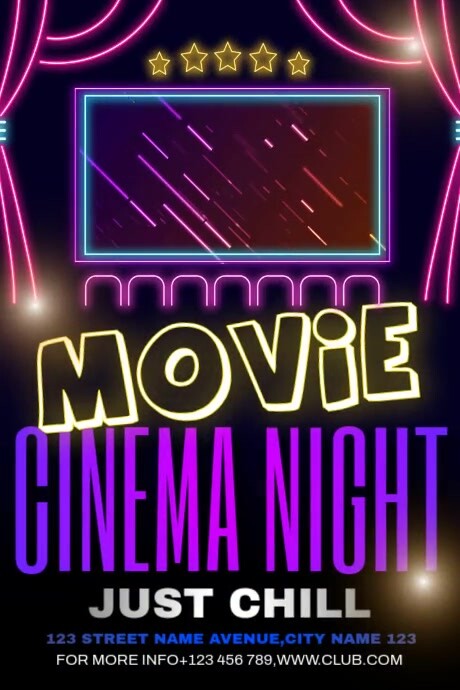 Movie Cinema Night Template | PosterMyWall