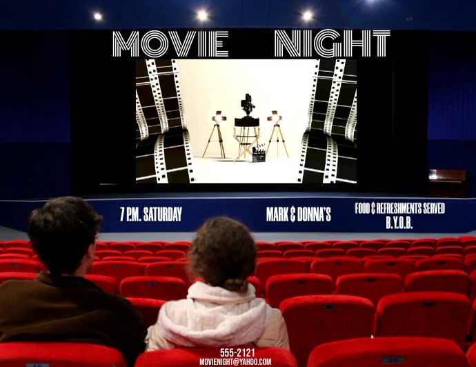 MOVIE NIGHT (RETRO VERSION) Template | PosterMyWall