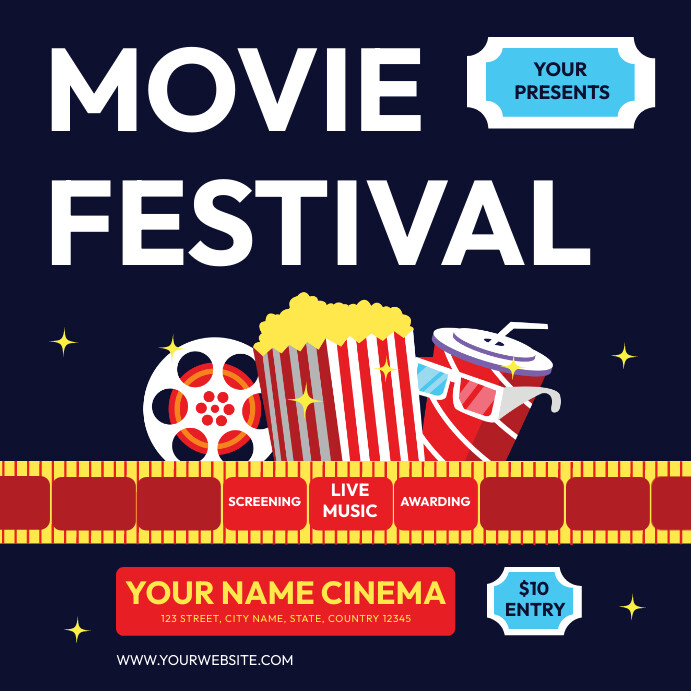Movie Night Ad Template | PosterMyWall