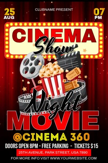 Movie Night Ads Template | PosterMyWall