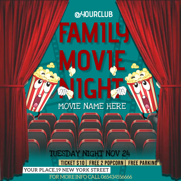 MOVIE NIGHT Template | PosterMyWall