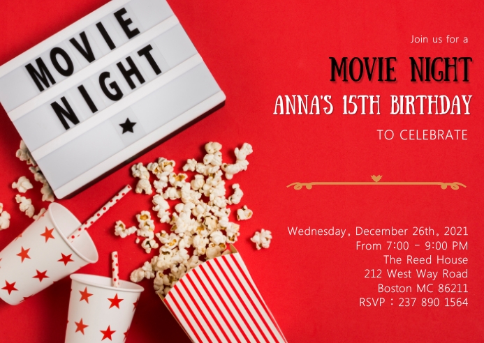 MOVIE NIGHT Template | PosterMyWall