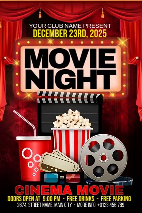 Movie Night Template | PosterMyWall