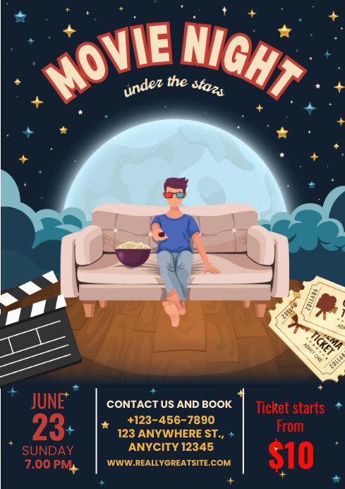 Plantilla de Movie Night | PosterMyWall
