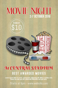 Cinema Night Poster Template | PosterMyWall