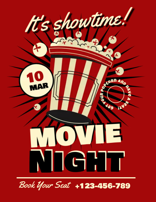 Movie Night Flyer Template | PosterMyWall