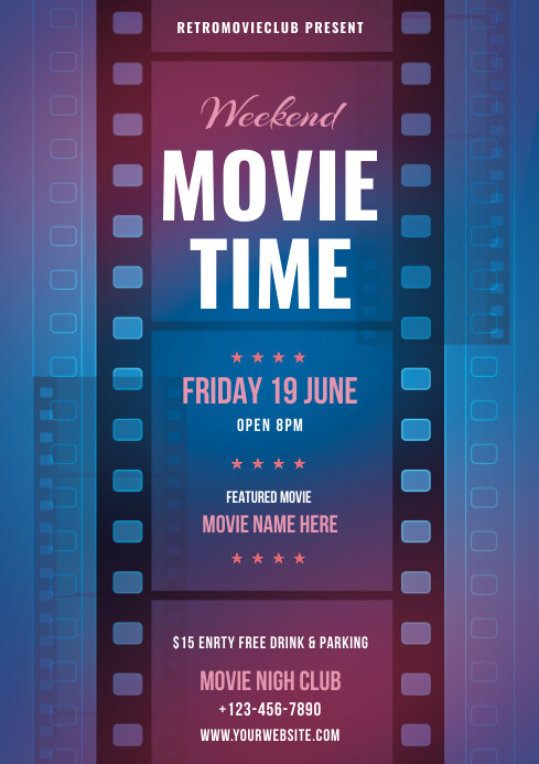 Movie night flyer Template | PosterMyWall