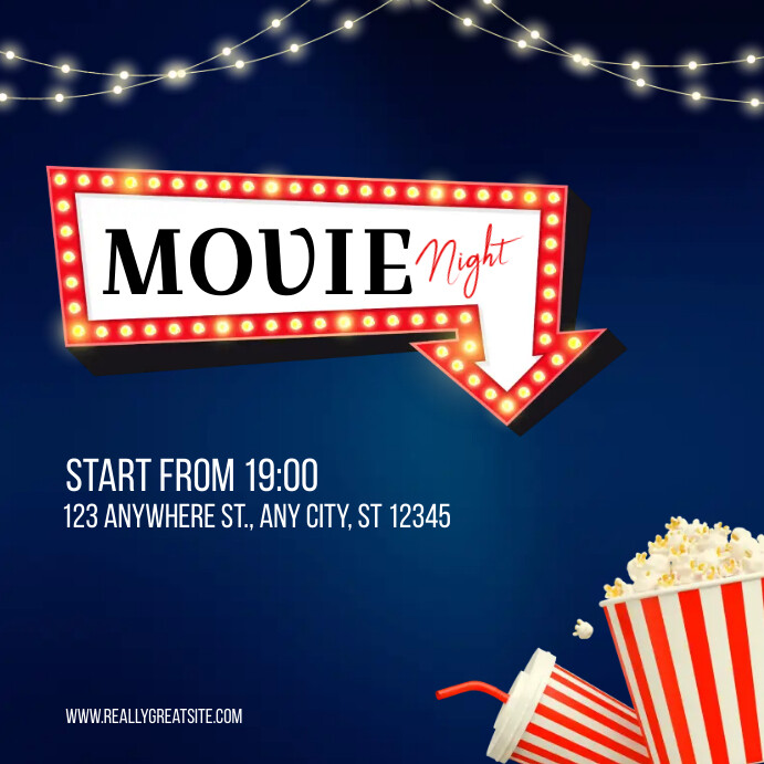 MOVIE NIGHT FLYERS Template | PosterMyWall