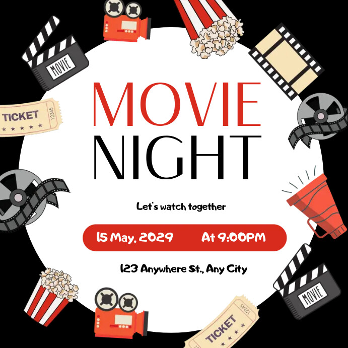 MOVIE NIGHT FLYERS Templat | PosterMyWall