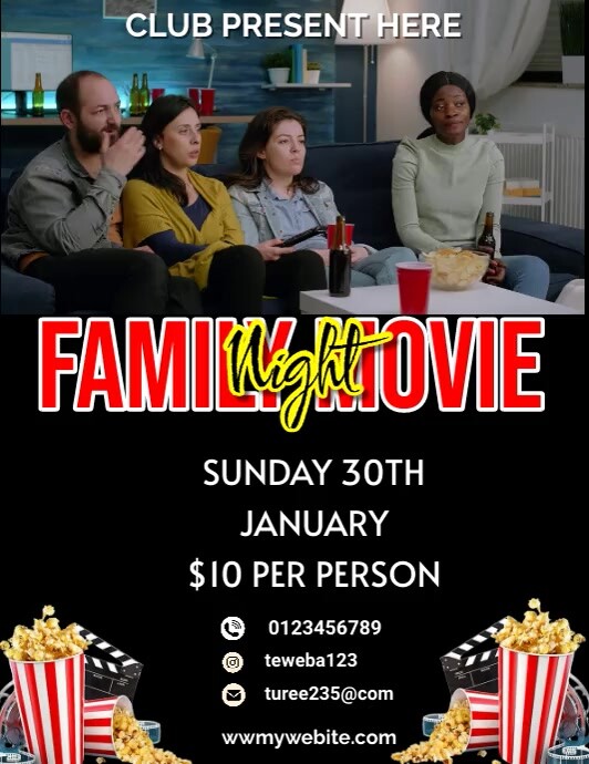 movie night flyers Template | PosterMyWall