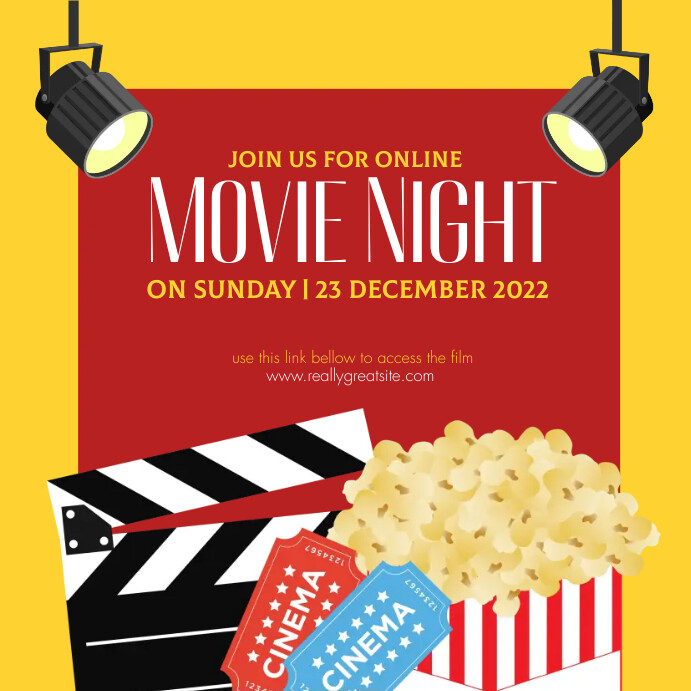 MOVIE NIGHT FLYERS Template | PosterMyWall