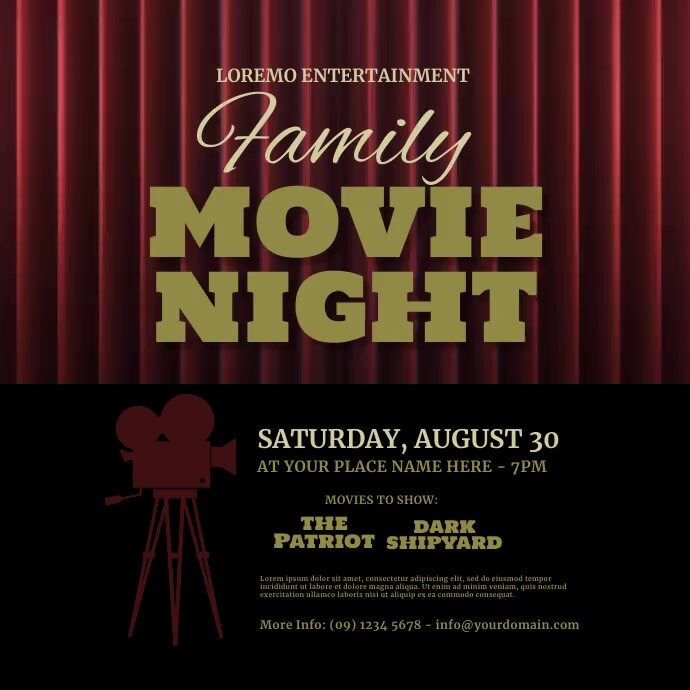Movie Night Instagram Post Template | PosterMyWall