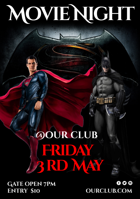 Movie Night Poster Template | PosterMyWall
