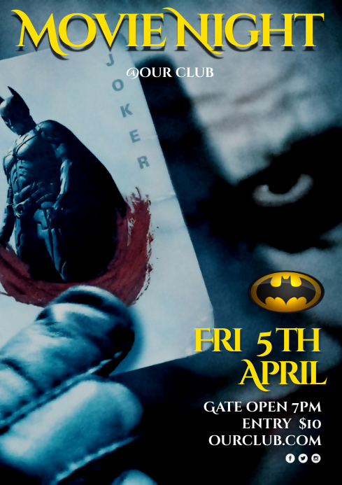 Movie Night Poster Template | PosterMyWall