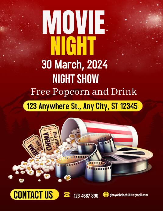 Movie Night show Template | PosterMyWall