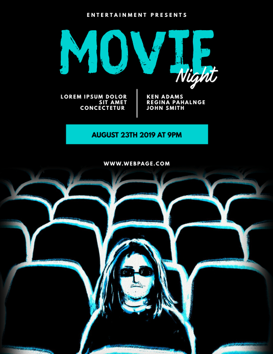 Movie Night Theatre Flyer Template | PosterMyWall