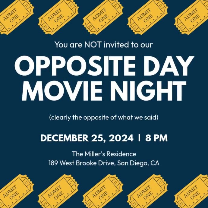 Movie Night Ticket Template | PosterMyWall