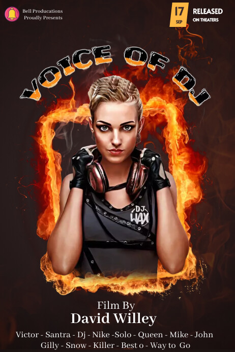 movie poster design fire template | PosterMyWall