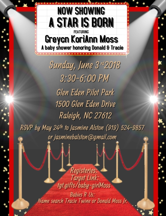 Movie Theme Baby Shower Invitation Template | PosterMyWall