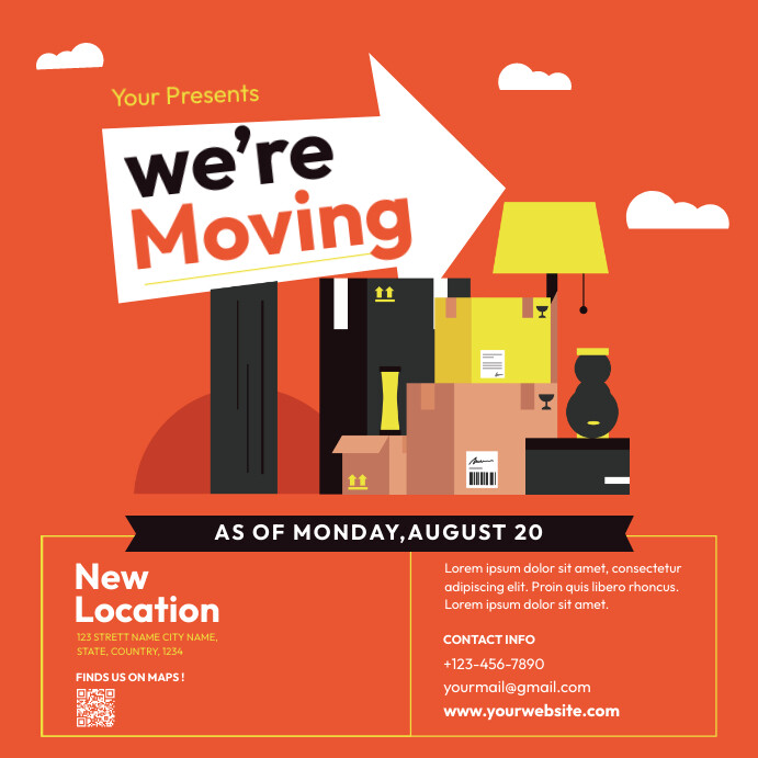 Moving Announcement Ad Template | PosterMyWall