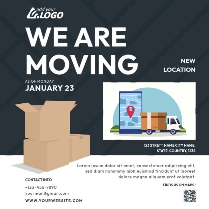 Plantilla de Moving Announcement Ad Template | PosterMyWall