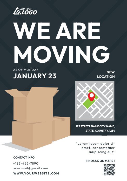 Moving Announcement Flyer Template | PosterMyWall