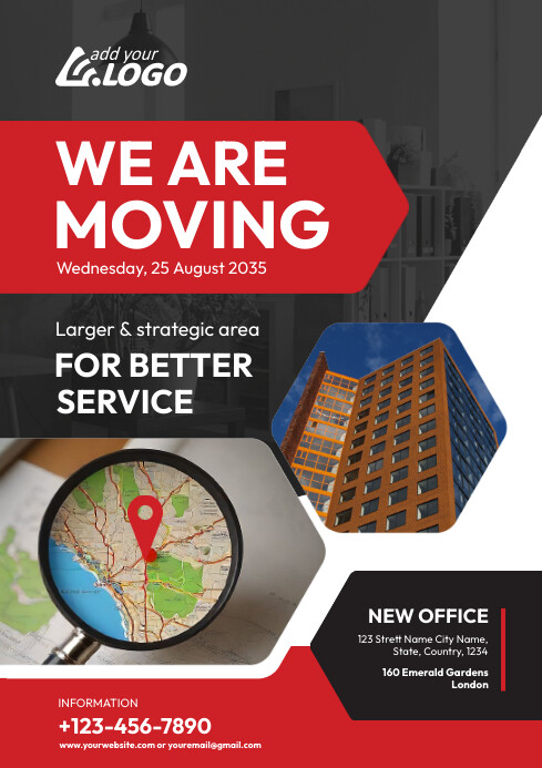 Copy of Moving Announcement Flyer | PosterMyWall