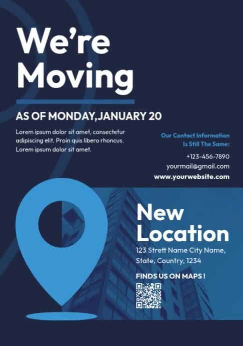 Moving Announcement Flyer Template | PosterMyWall