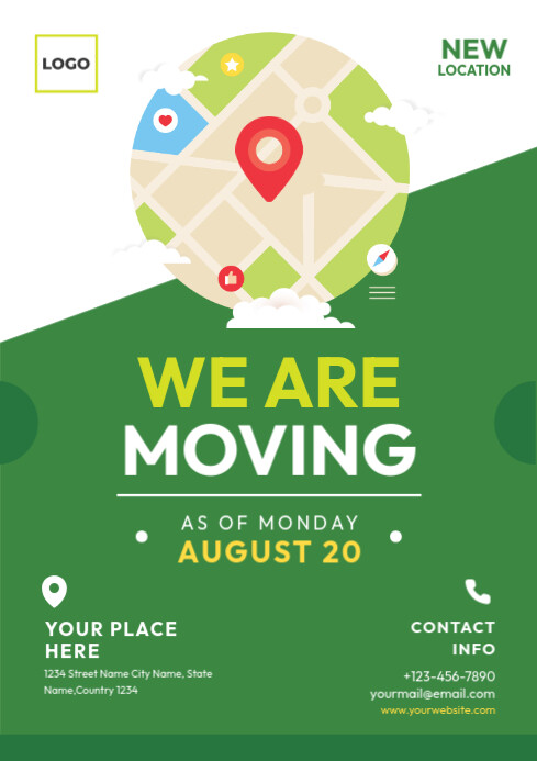 Moving Announcement Flyer Template | PosterMyWall