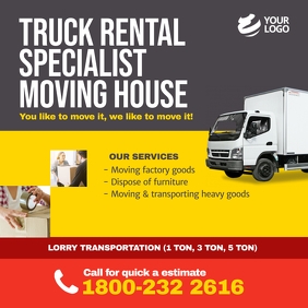 Moving Company Service Instagram Post Ad Template | PosterMyWall