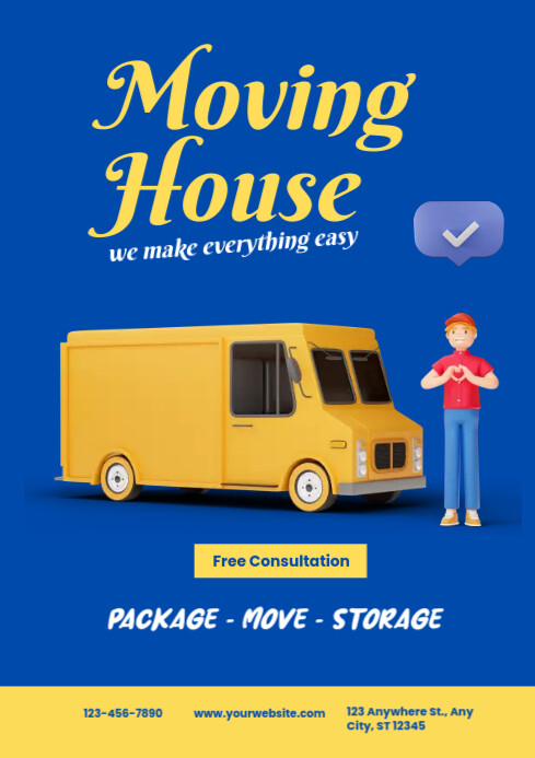 moving house services template | PosterMyWall