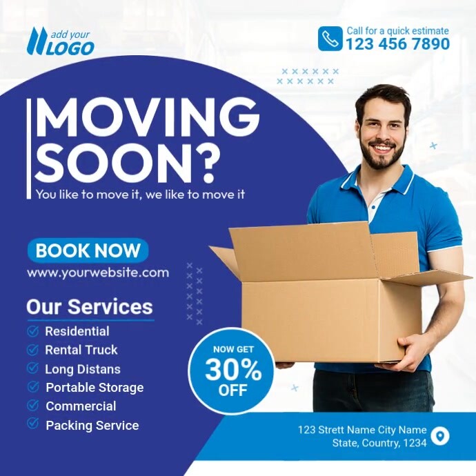 Copy of Moving Service Ad | PosterMyWall