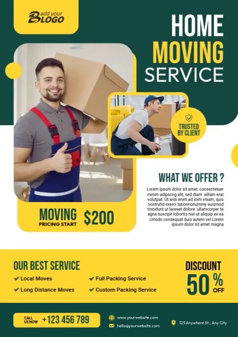 Moving Service Flyer Template | PosterMyWall