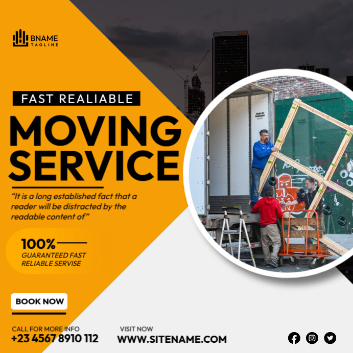 Moving Service Instagram Template | PosterMyWall