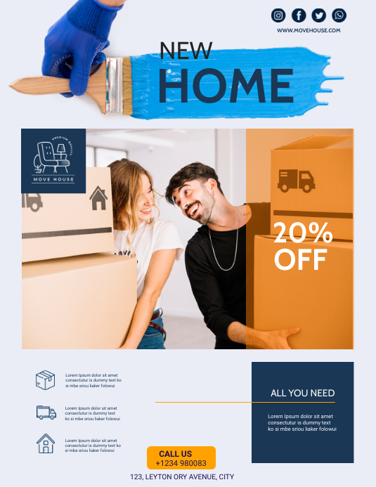 moving services Template | PosterMyWall