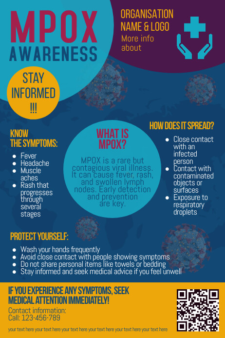 Mpox Monkeypox Awareness Poster Template Desi | PosterMyWall
