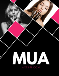 MUA INITIAL Makeup Artist Business Card Template | PosterMyWall