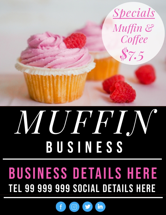 MUFFIN SHOP Template | PosterMyWall
