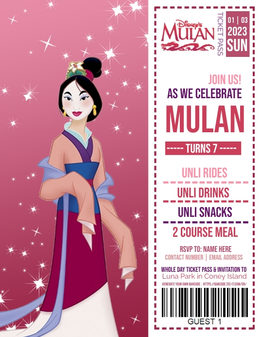 Plantilla de Mulan | PosterMyWall