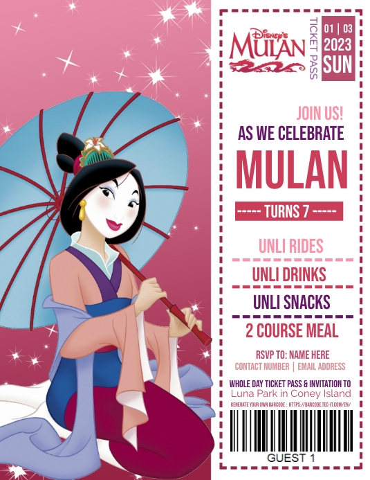 Copy of Mulan | PosterMyWall
