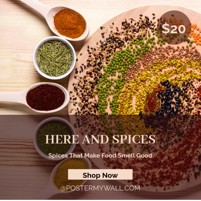 Multi Colors Food Spices Instagram Post Template | PosterMyWall