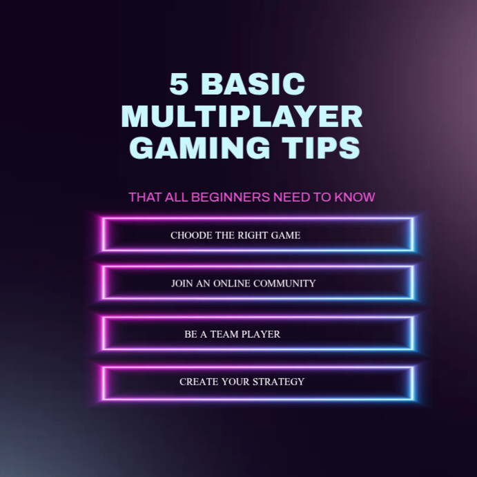 Multiplayer Gaming tips Template | PosterMyWall
