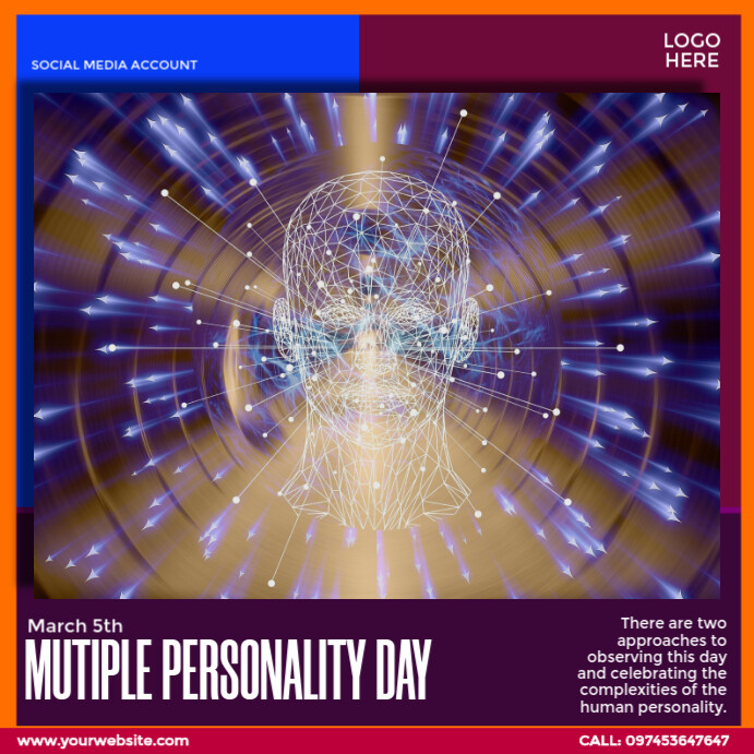 Multiple Personality Day Template | PosterMyWall