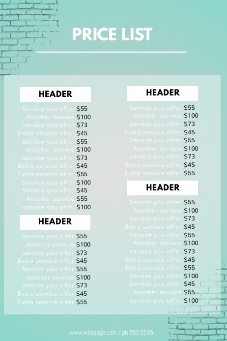 Multipurpose Business Price List Template PosterMyWall multipurpose-business-price-list-template-postermywall