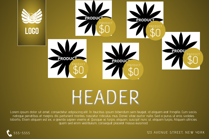 multipurpose gold flyer template landscape product sale | PosterMyWall